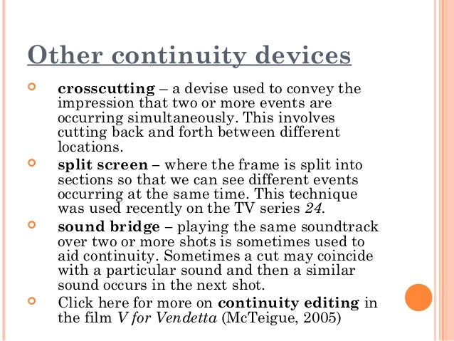 Techniques Used To Maintain Continuity And Interaction | Magic of ...