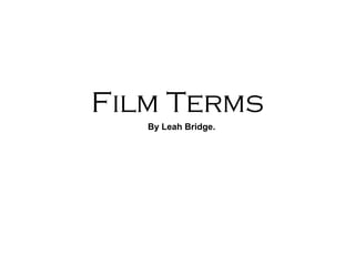 Film terms | PPT