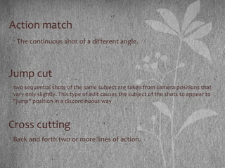 Film terms | PPT | Video Production | Content Production