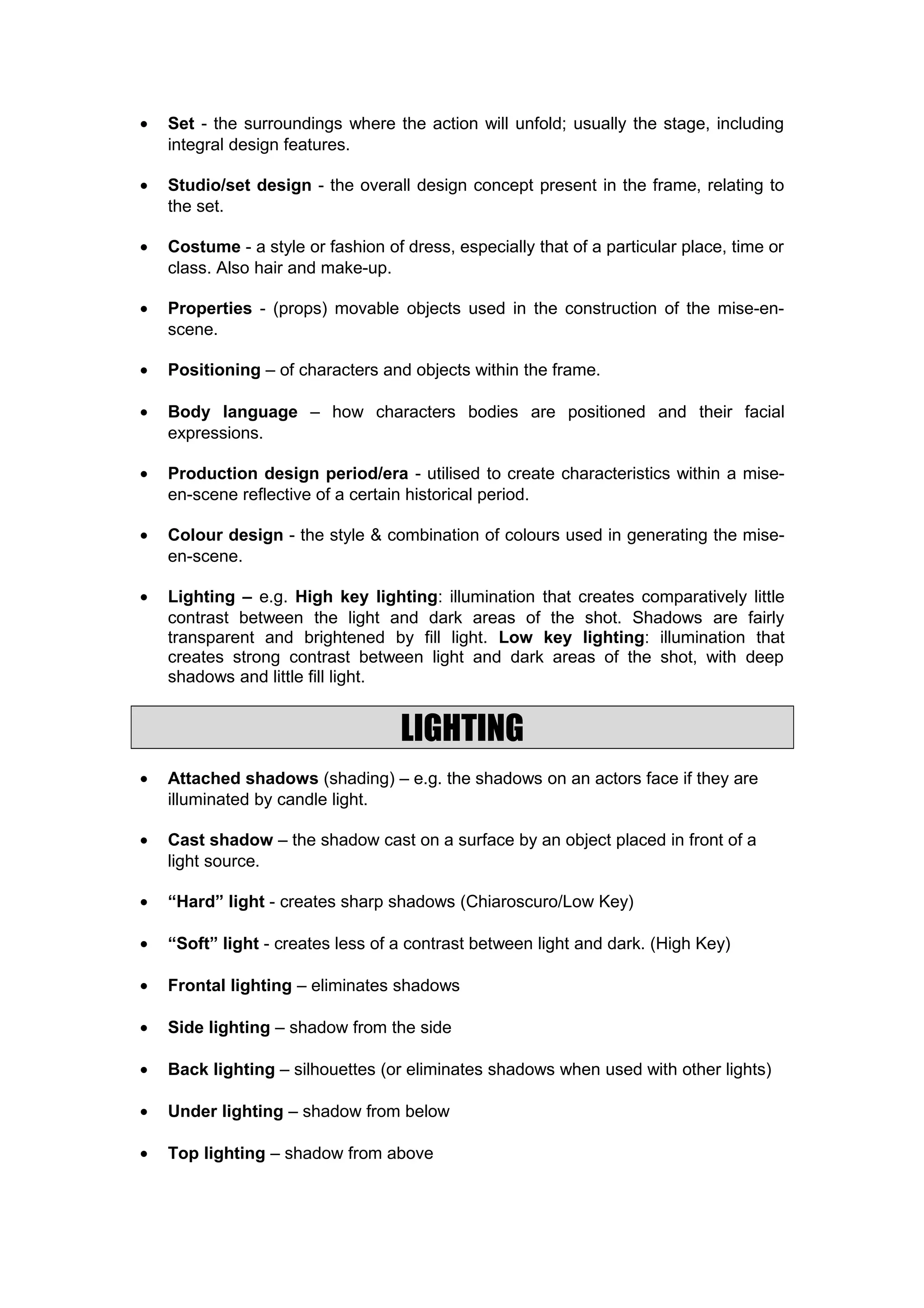 Film Terms Glossary | DOC