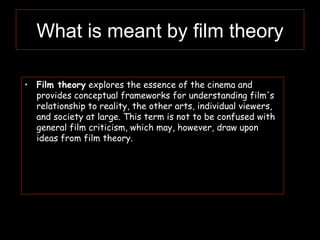 Film Theory | PPT | Fine Art