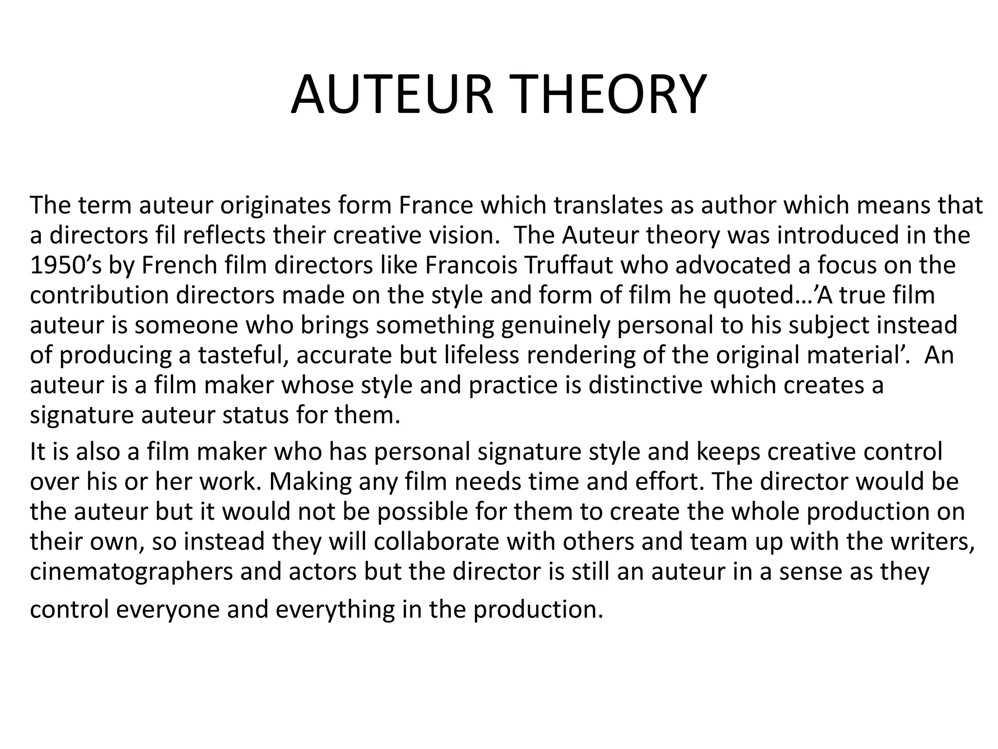 Film theory | PPTX