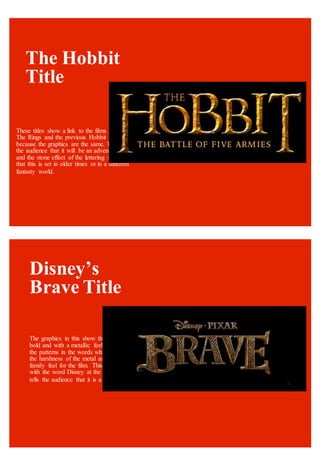 Film Title Graphics | DOCX | Movies | Entertainment