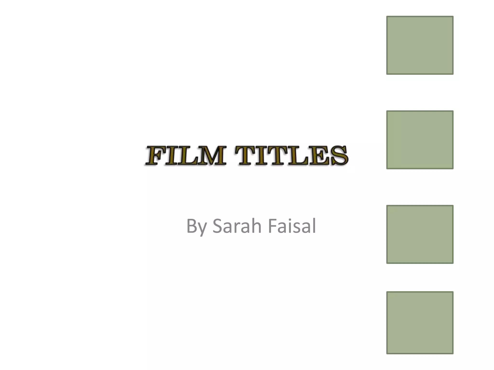 Film titles | PPTX