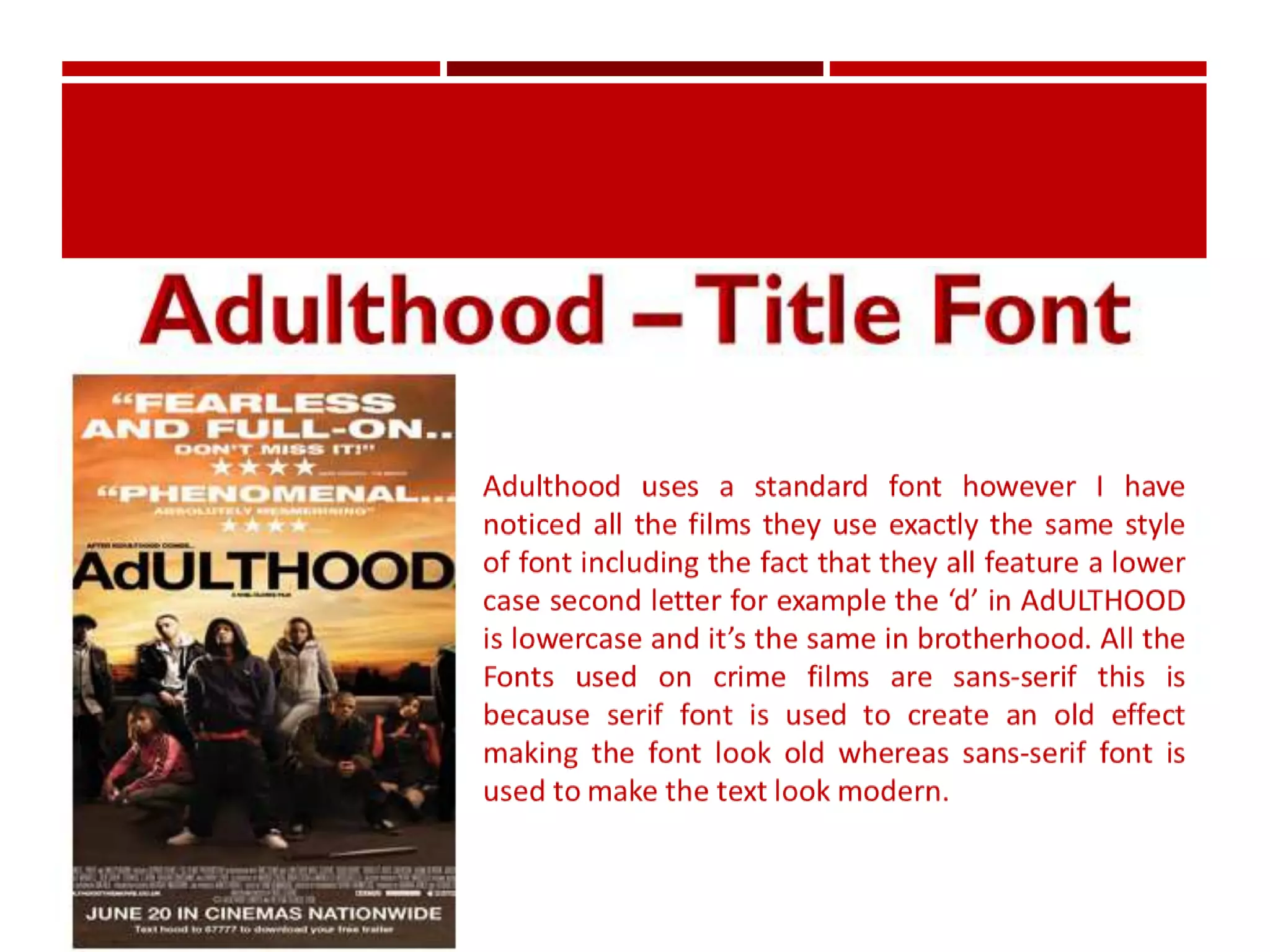 Crime film title fonts | PPTX