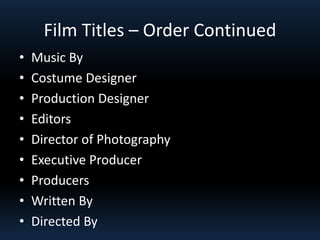 Film titles research | PPT