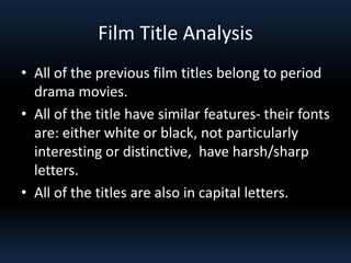 Film titles research | PPT