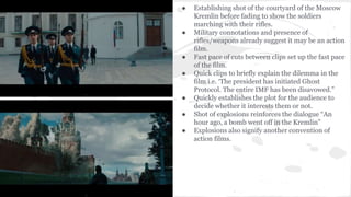 Film Trailer Analysis for Mission Impossible 4: Ghost Protocol | PPTX