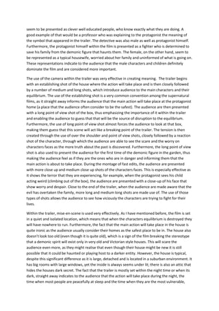 sinister film trailer analysis | PDF