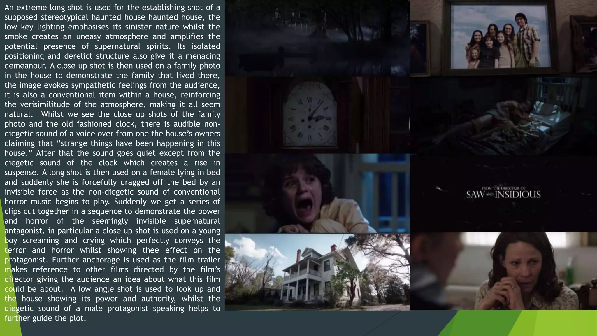 'The Conjuring' Film analysis | PPTX