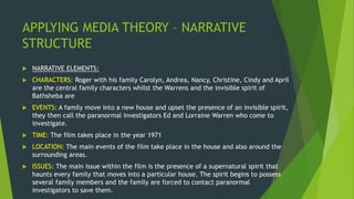 'The Conjuring' Film analysis | PPTX