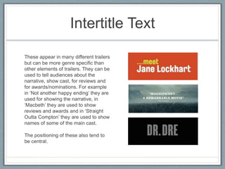 Film Trailers- Codes and Conventions | PPT