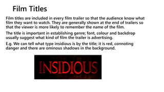 Film trailer conventions | PPT