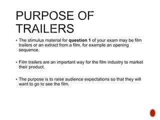 WJEC AS Media - Film trailer codes and conventions | PPTX | Movies ...