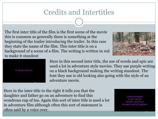 Film trailer past student work | PPT