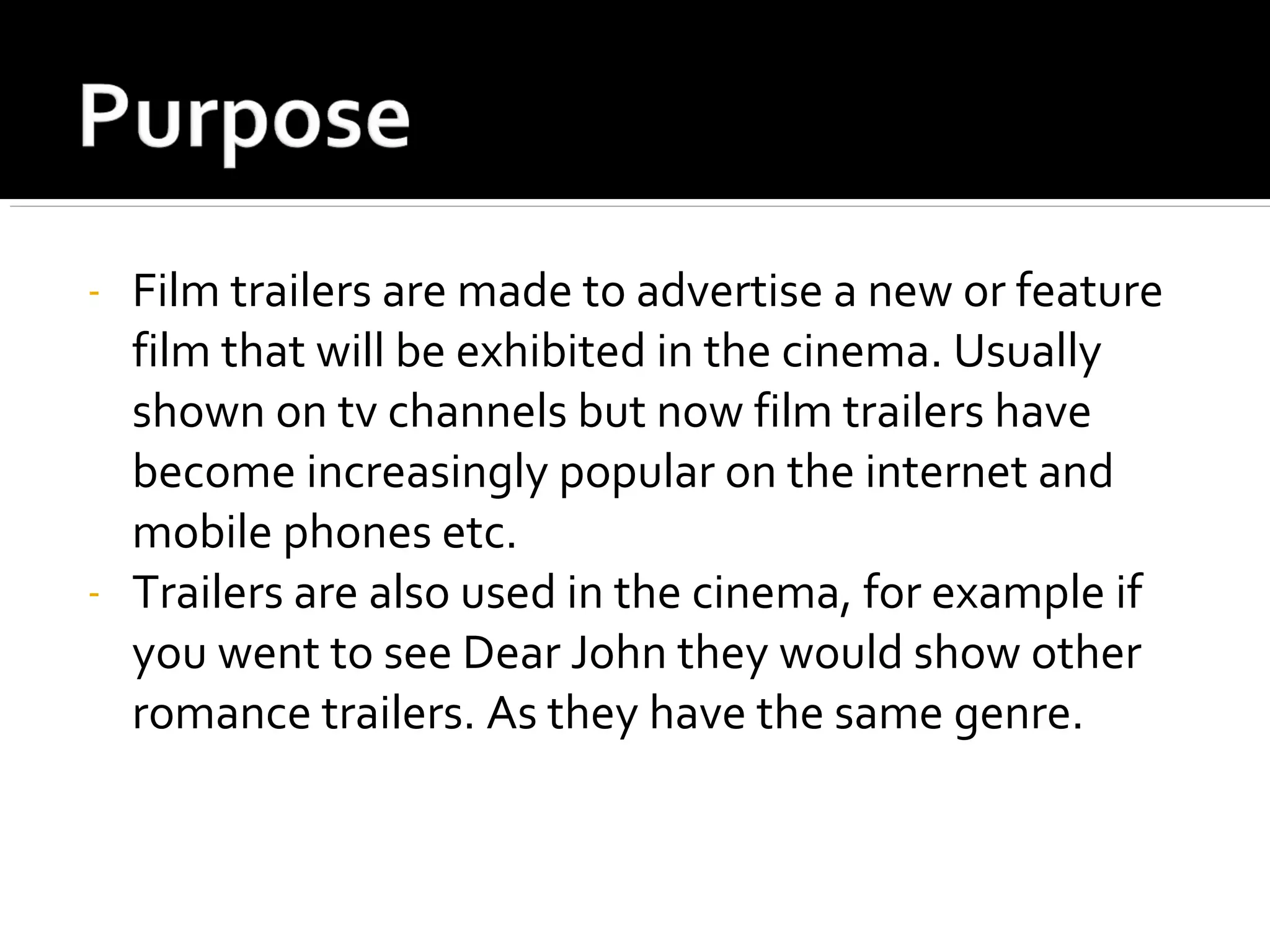 Film trailer powerpoint | PPT