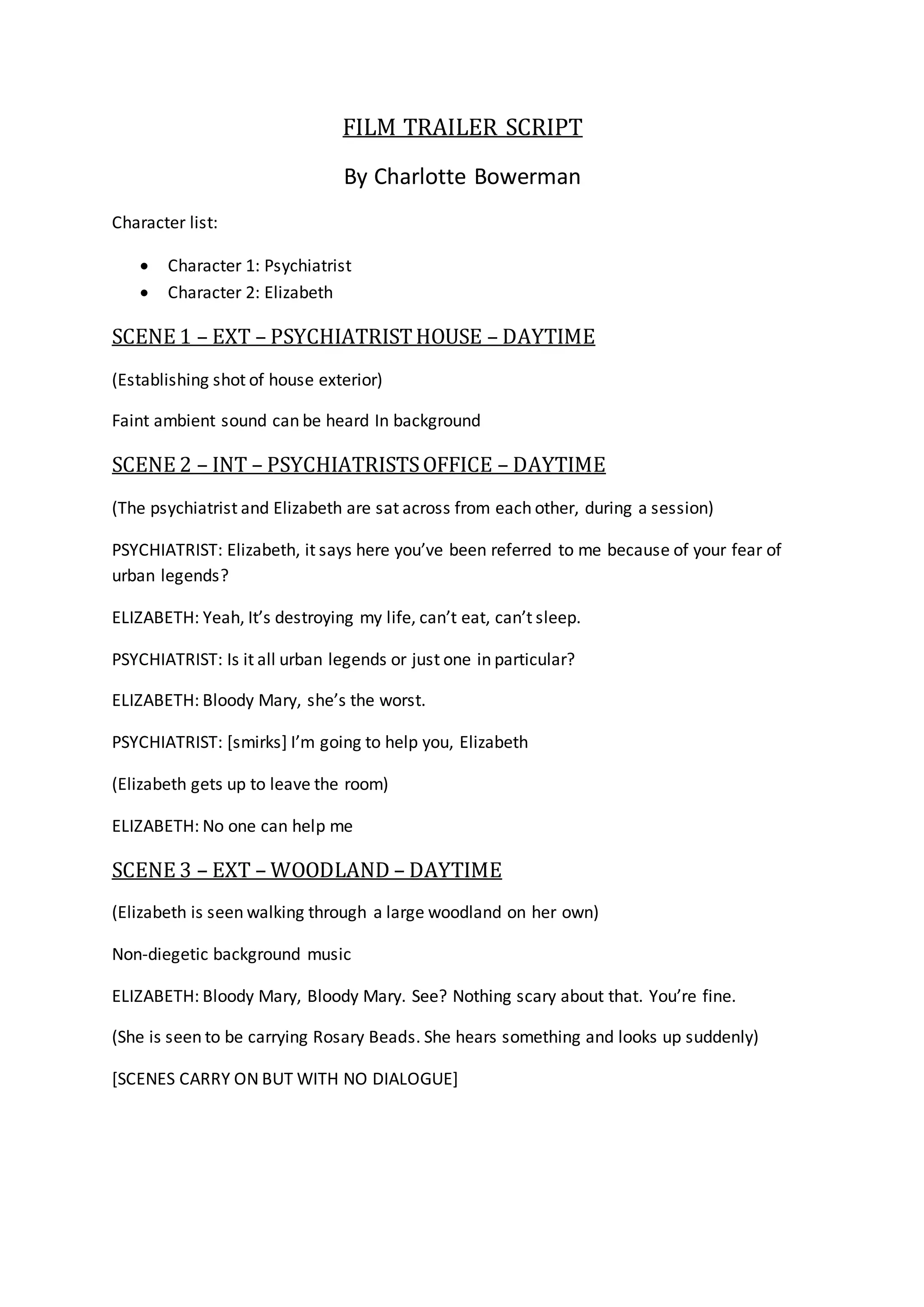 Film trailer script | PDF