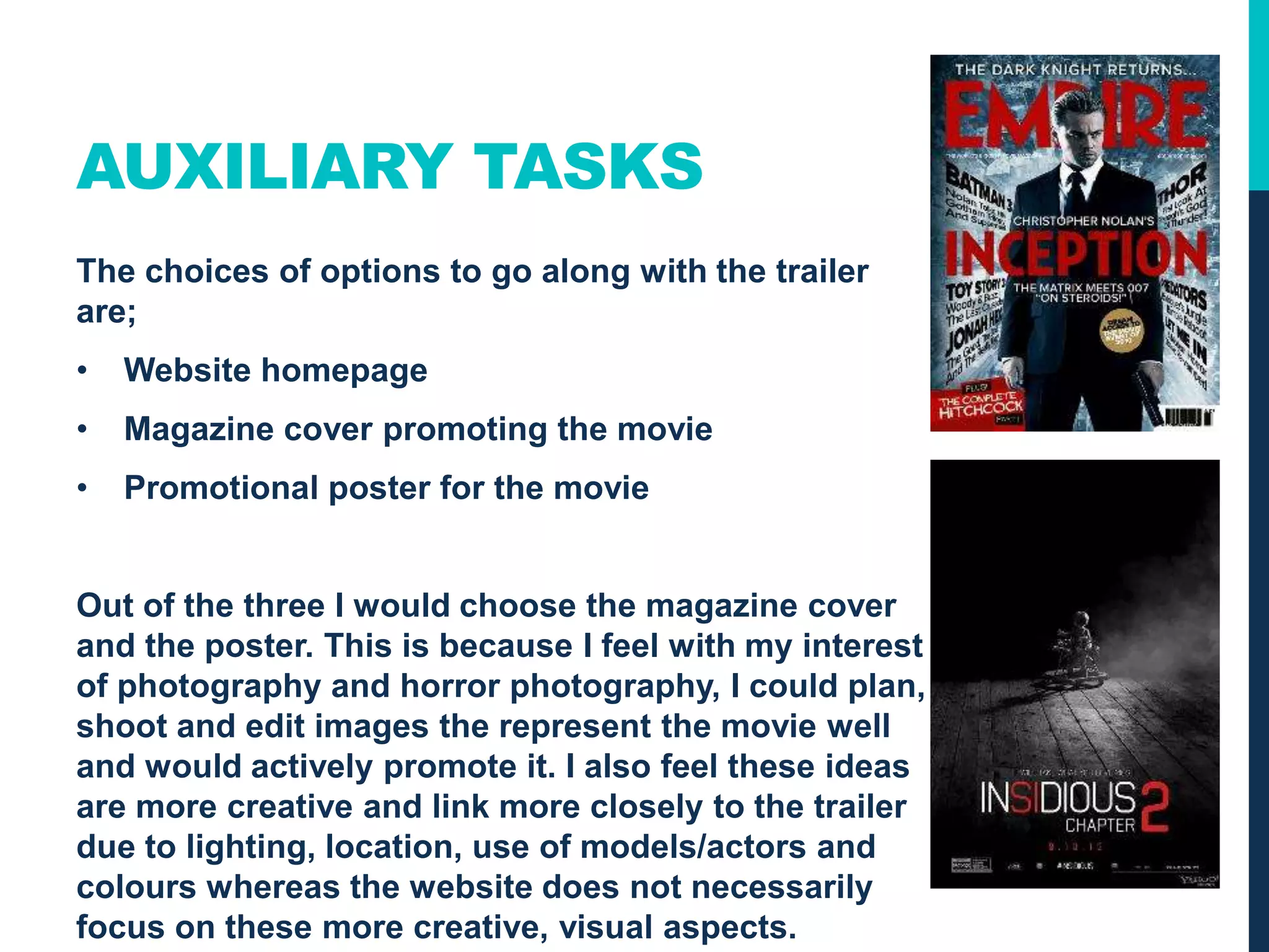 Film trailers initial ideas | PPTX
