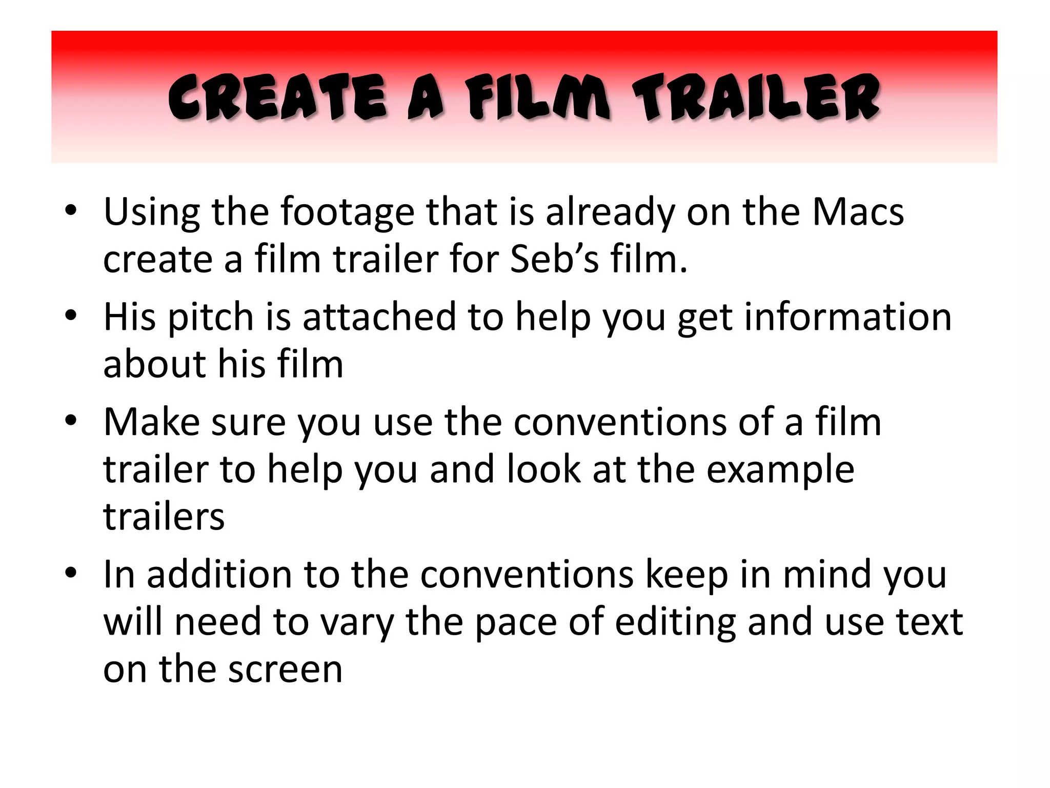 Film trailers may 24th | PPTX