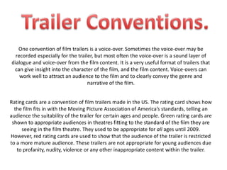 A Study Into Film Trailers - Media Studies | PPTX