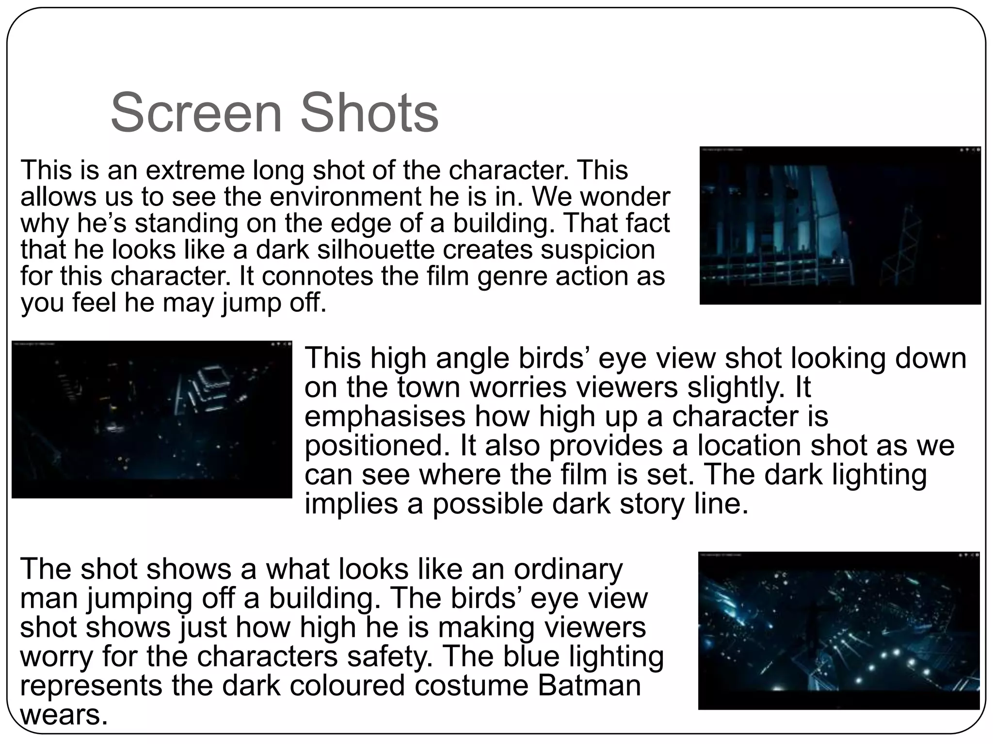 Film trailer the dark knight screen shots | PPTX