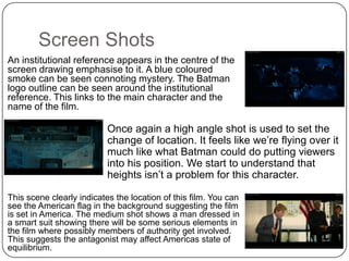 Film trailer the dark knight screen shots | PPTX | Cameras and ...