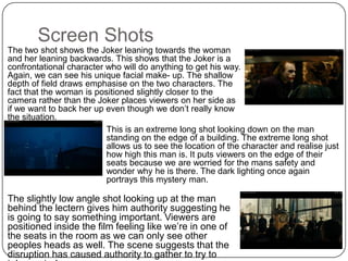 Film trailer the dark knight screen shots | PPTX | Cameras and ...