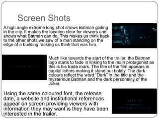 Film trailer the dark knight screen shots | PPTX