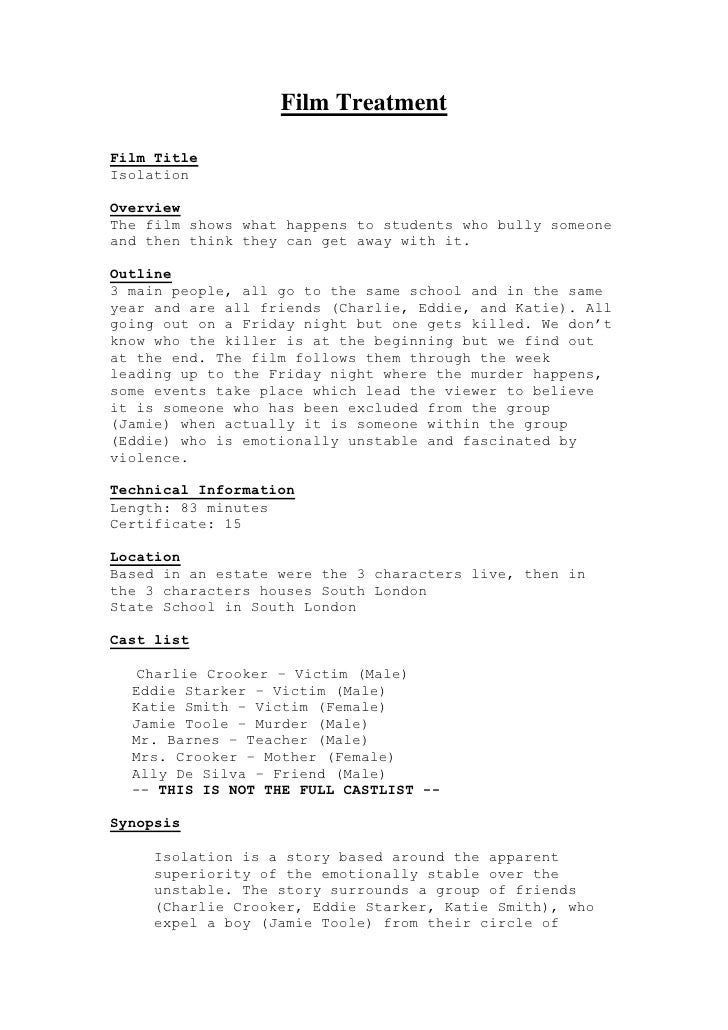 Film Treatment V2 2 Film Treatment V2 2
