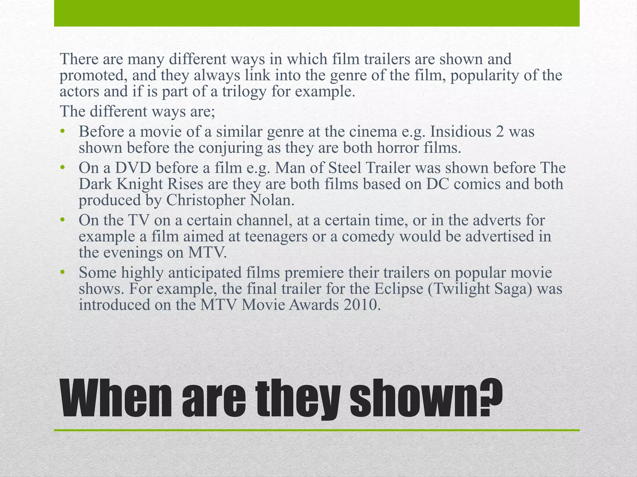 Film types - Incomplete | PPT