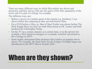 Film types and Possible Genres | PPT