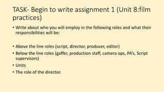 Film units and crew | PPTX