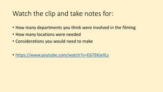 Film units and crew | PPT