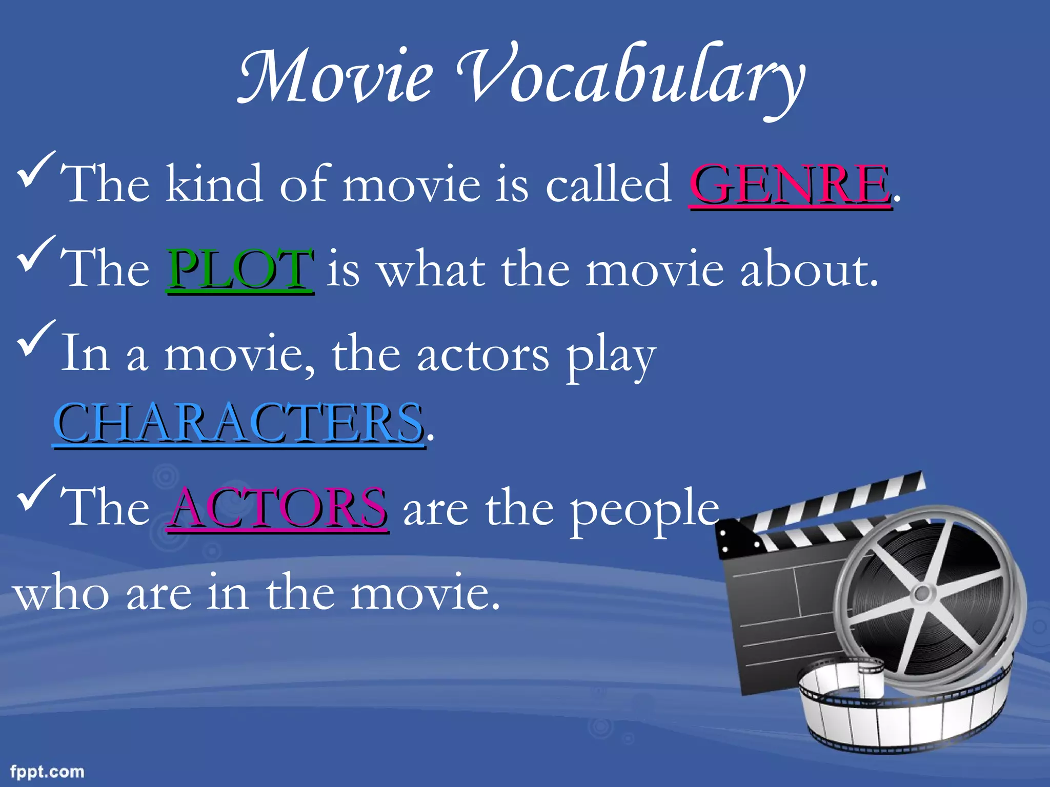 Film vocabulary | PPT