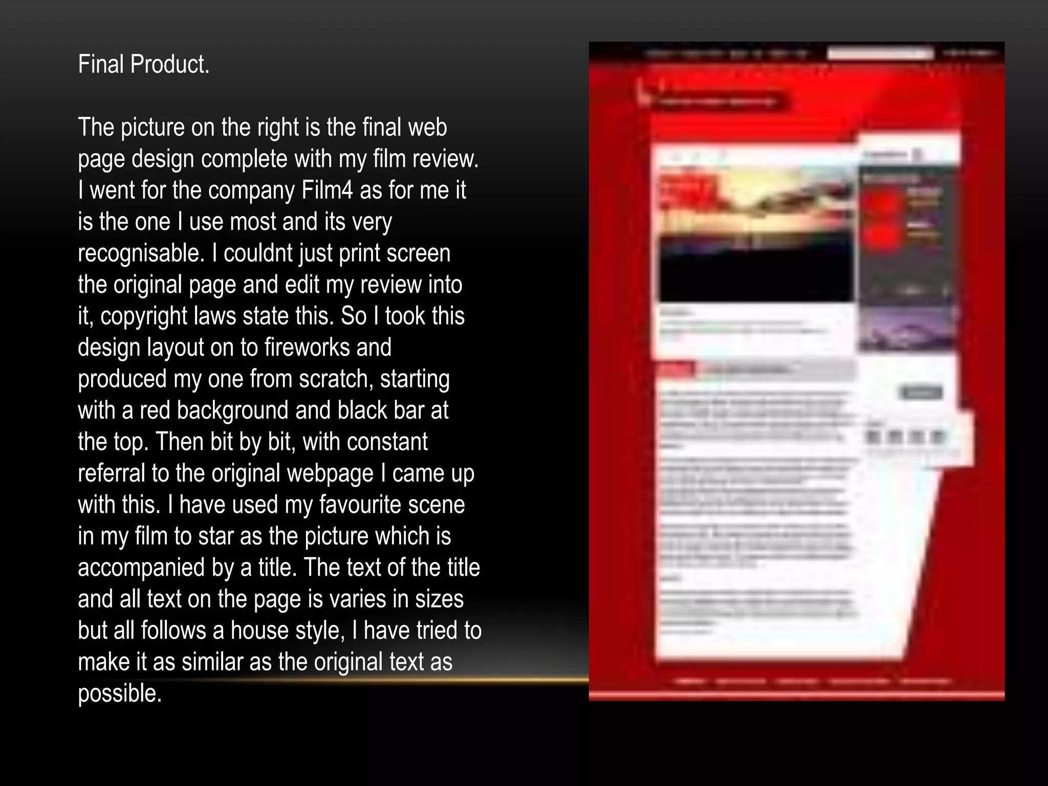 Film web page explained | PPTX