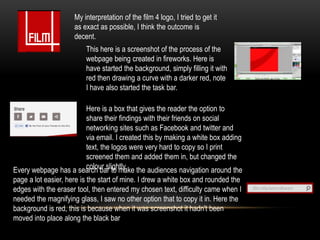 Film web page explained | PPTX