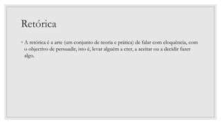 Argumentação e Retórica - Filosofia | PPTX