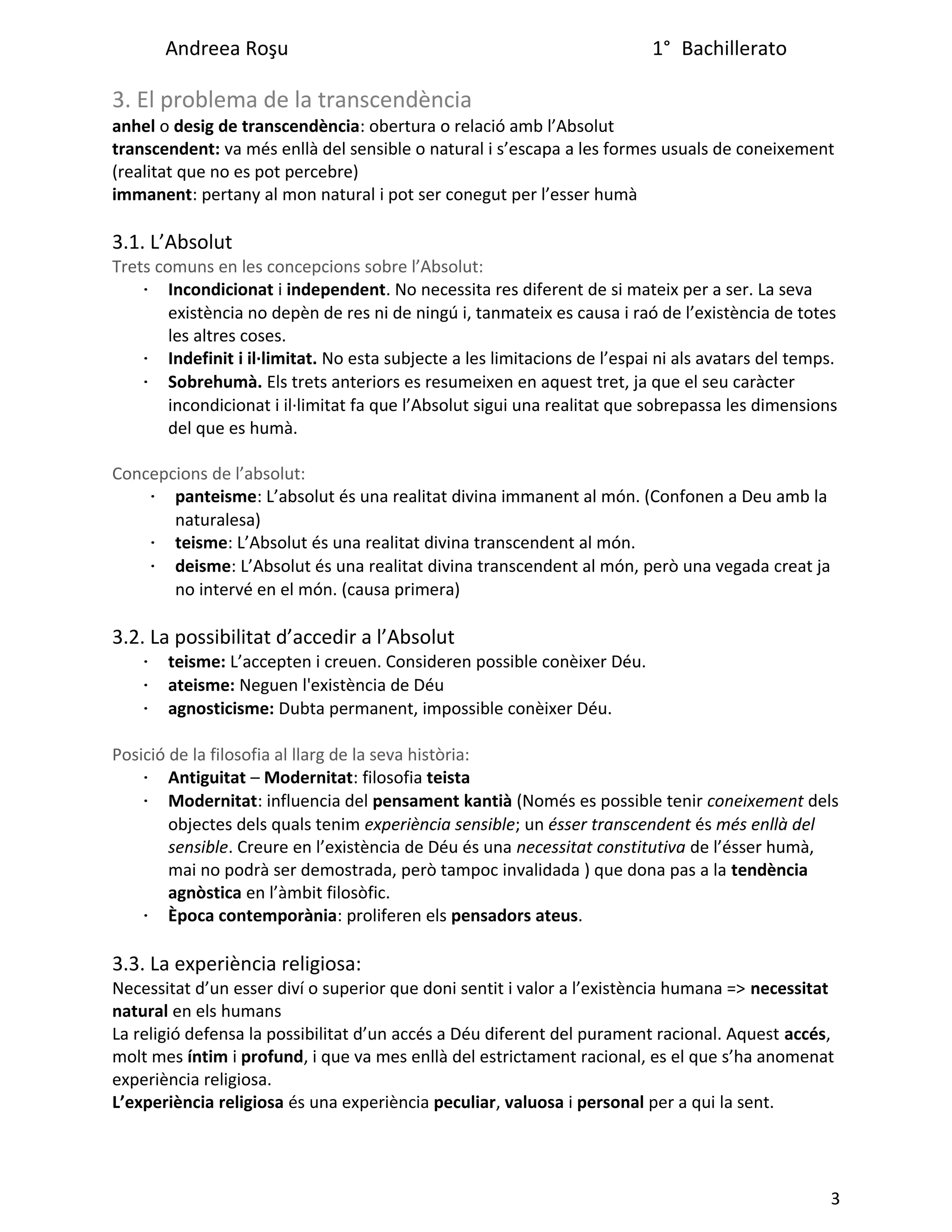 Filosofia T2, 1er batxillerat | DOC