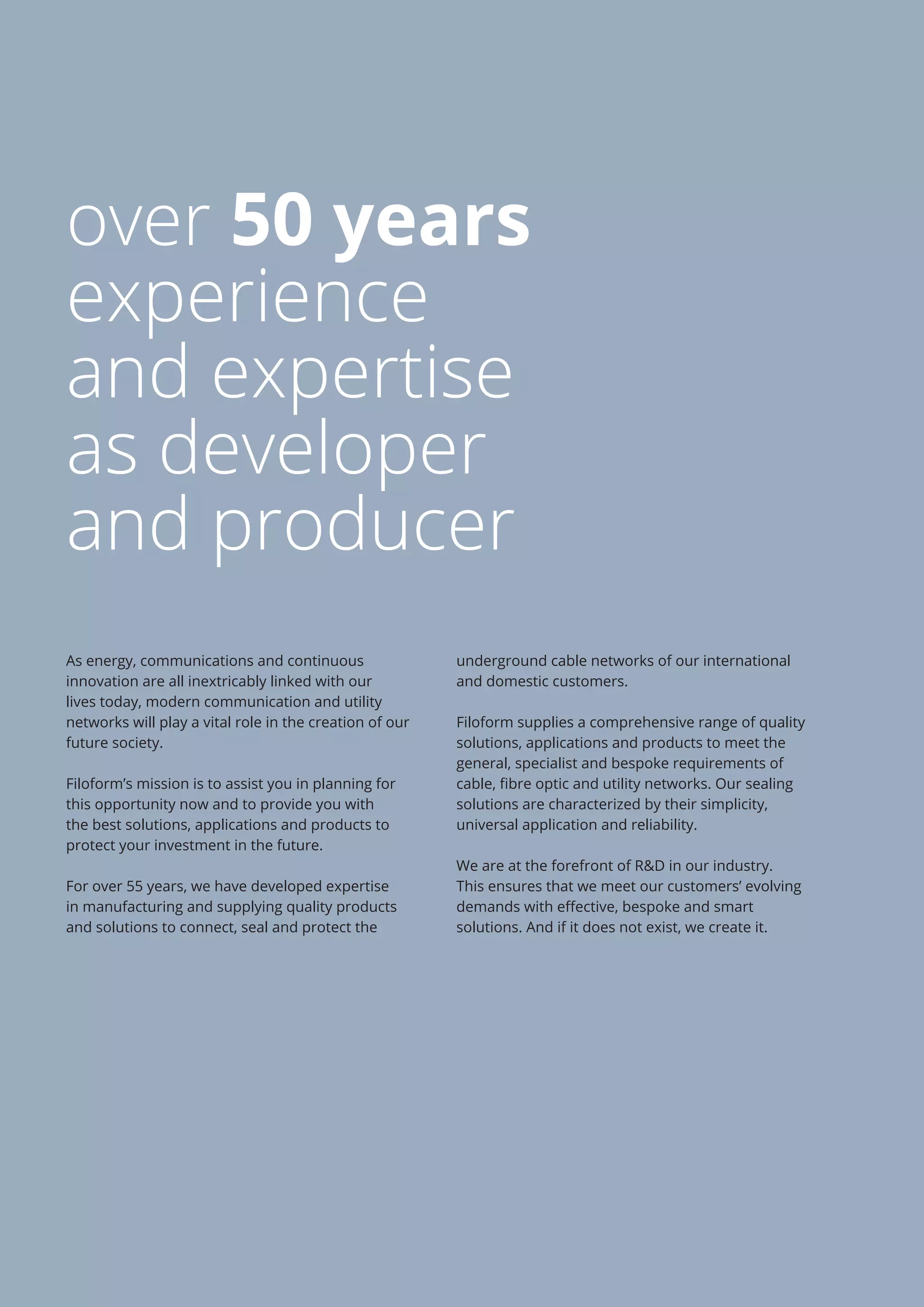 Filoform Duct Sealing Brochure | PDF