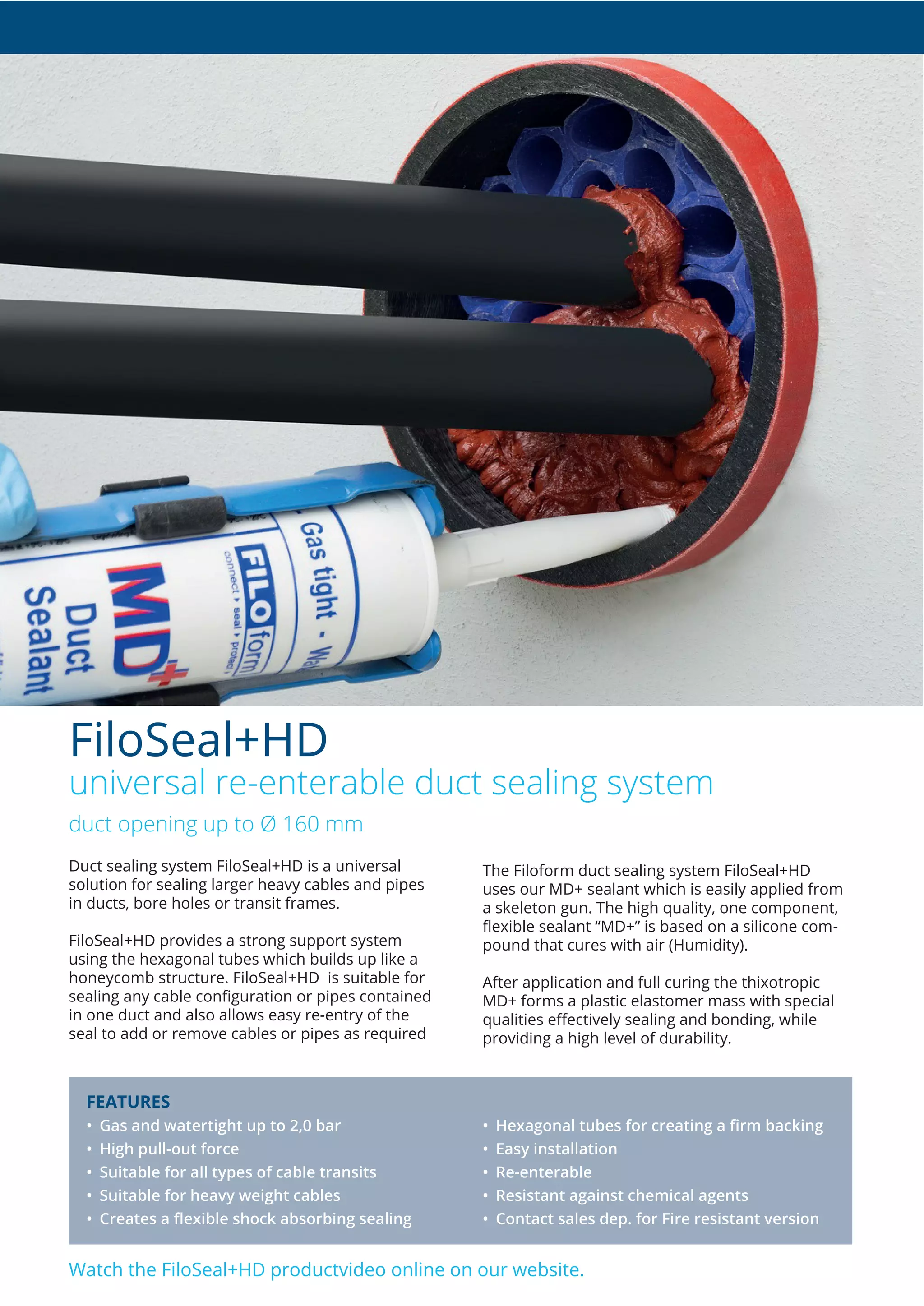 Filoform duct sealing systems flyer v2016 | PDF