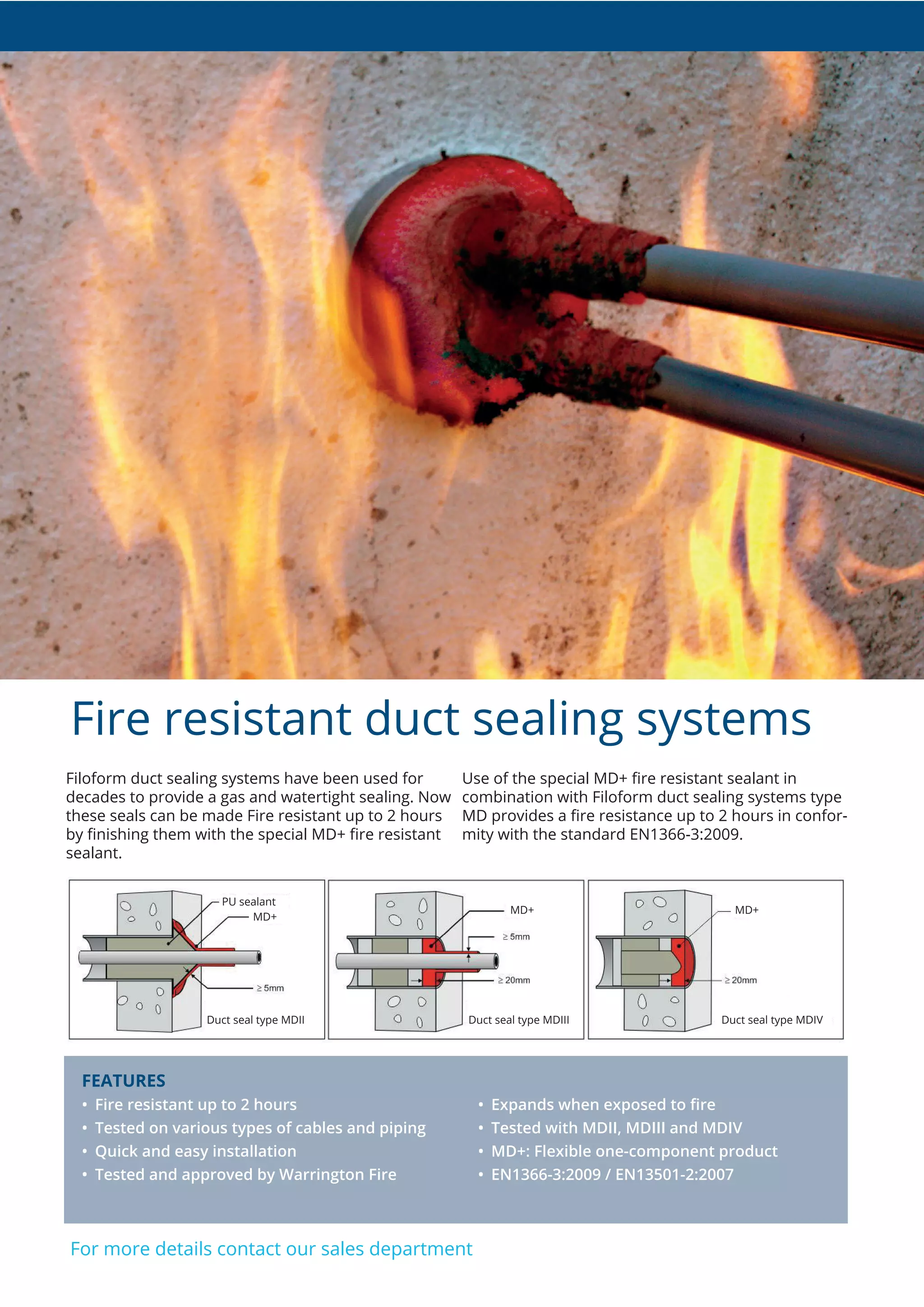 Filoform duct sealing systems flyer v2016 | PDF