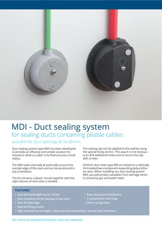 Filoform duct sealing systems flyer v2016 | PDF