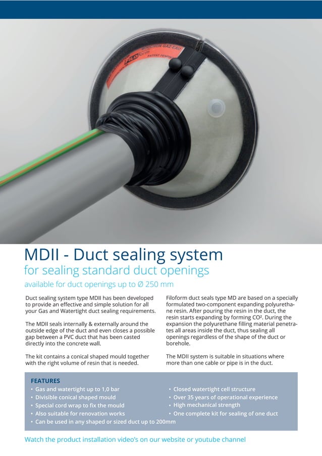 Filoform duct sealing systems flyer v2016 | PDF