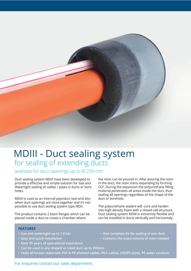 Filoform duct sealing systems flyer v2016 | PDF