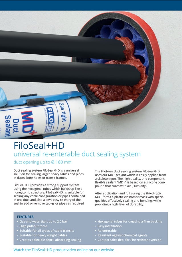 Filoform duct sealing systems flyer v2016 | PDF
