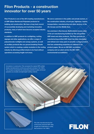 Filon overview brochure_09_2015 | PDF