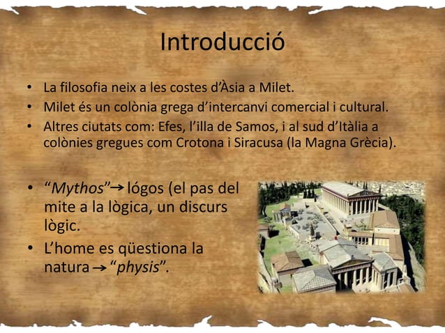 Història de la Filosofia-Filòsofs Presocràtics | PPT