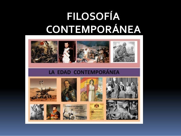 Filosofía contemporanea Filosofía contemporanea