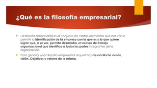 Filosofía empresarial | PDF