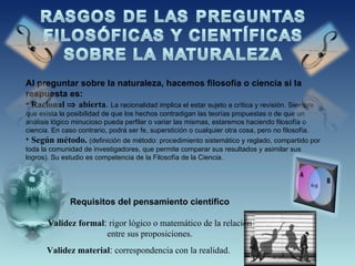 Filosofía y Ciencia | PPT